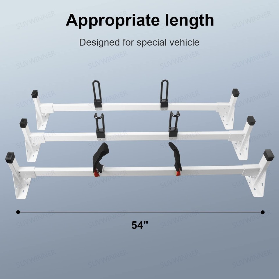 3 Bar Ladder Roof Racks For 2015-2023 Ford Transit 150 250 350 Cargo ...
