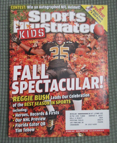 Sports Illustrated Kids October 2007 - Reggie Bush Feature - Poster ...