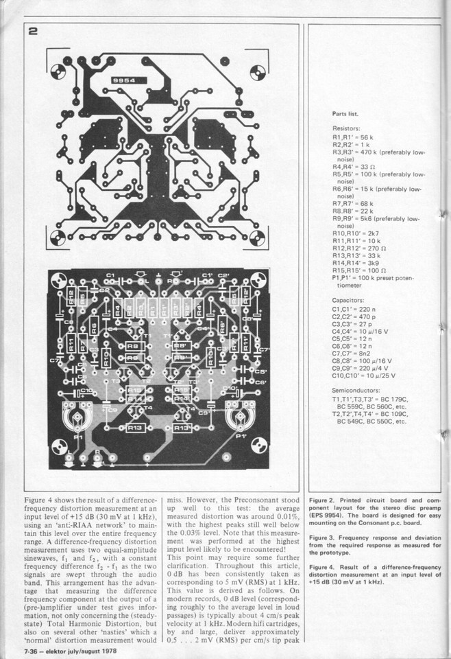 PCB circuito stampato ELEKTOR ConSonant phono preamplifier | eBay