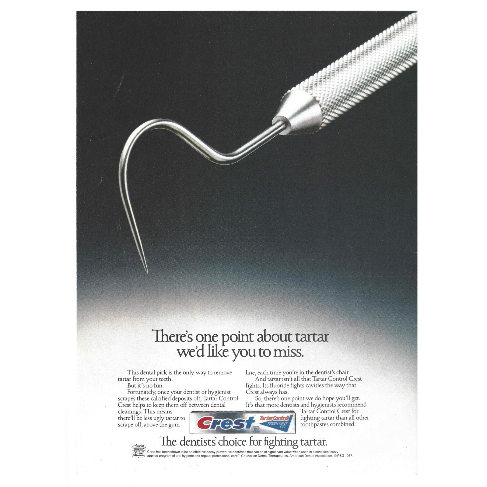 Crest Toothpaste Print Ad Vintage 80s Retro Dental Dentist Teeth ...