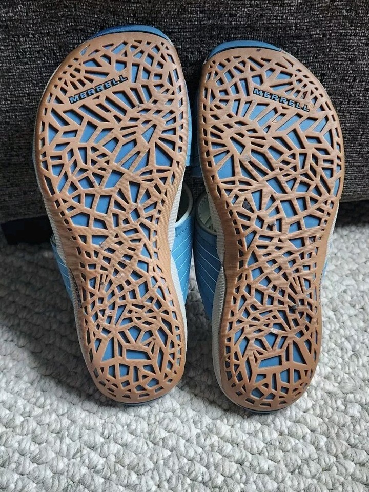 Merrell Heather Ocean Blue Slides Comfort Ergo Sandals Women's Size 6 ...