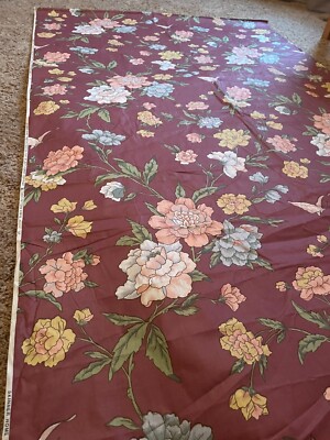 Skinner Home fashions by Nettlecreek fabric Burgundy and floral 4.25 ...