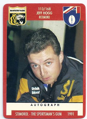 1991 Stimorol (113) Jeff HOGG Richmond "" | eBay