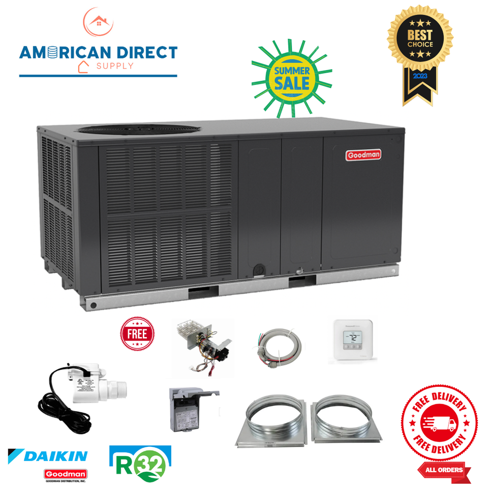 3.5 Ton Goodman Heat Pump Package Unit 13.4 SEER2 Central Air ...