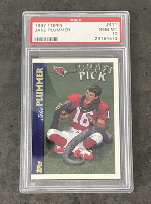 1997 Topps Jake Plummer #411 Rookie RC PSA 10 Arizona Cardinals Snake ...