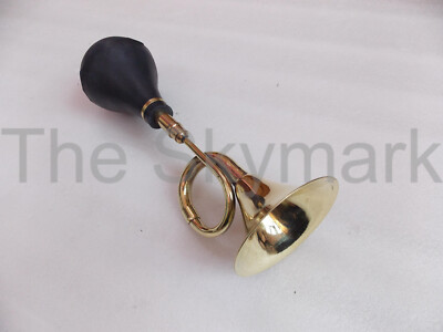 Vintage Antique Trumpet Brass Taxi Horn Rubber Bulb Bugle Car Bike ...