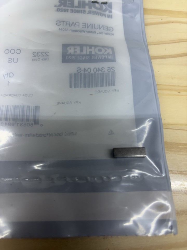 Genuine Kohler FLYWHEEL KEY Part# 25 340 04-S Ships Free!!! | eBay