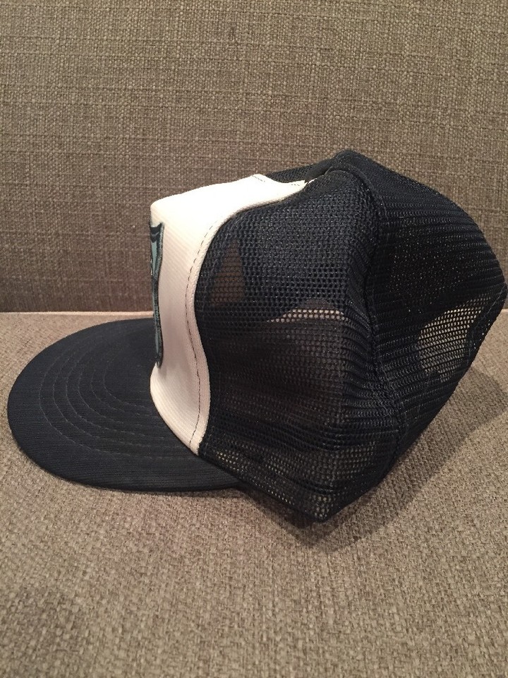 Vtg Calgary Police Association Trucker Hat Mesh Snapback White Blue ...