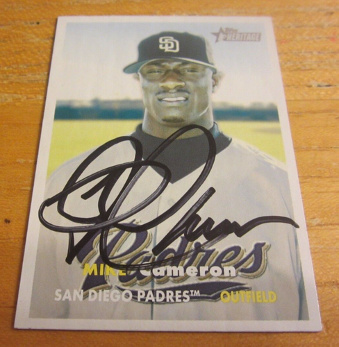 Mike Cameron Autographed Signed 2006 Topps Heritage #401 Trading Card ...