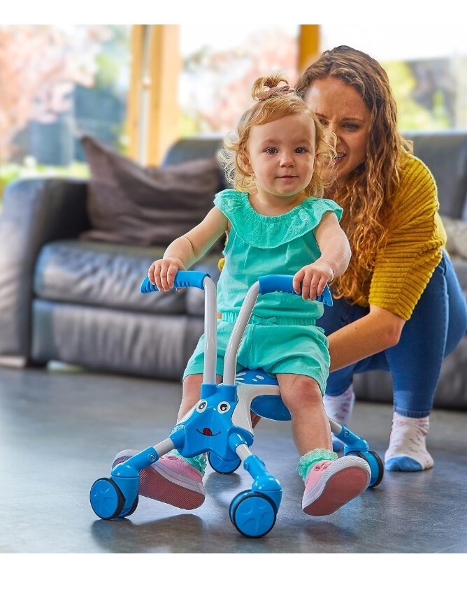 Scramblebug 4-Wheel Balance Bike For 1-3 Year Old Kids, Fold and Go, Tide, | eBay UK