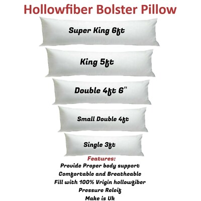 Bolster Pillow Long Orthopedic Body Support Comfort Cushion 3Ft,4Ft ...