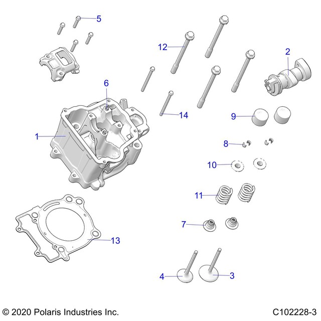 Polaris Camshaft 2v Assembly Genuine OEM Part 1205960 for sale online ...