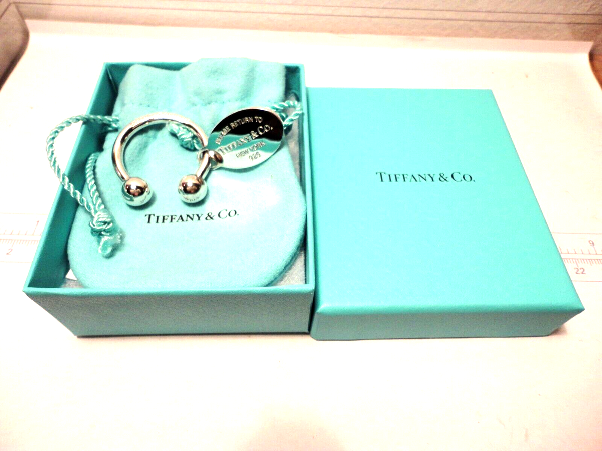 Tiffany Key Ring Gift Box MeLANgE Invigorating Infinity Crystal Silver