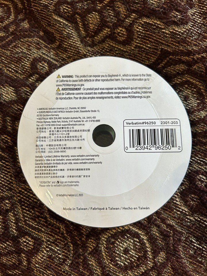 Verbatim CD-R Recordable 700MB -52X -80 Min with Branded Surface 10 ...