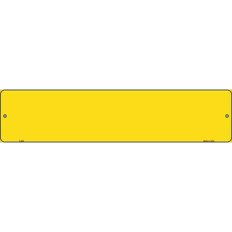 Yellow Solid Blank Small Street Sign K-025 | eBay