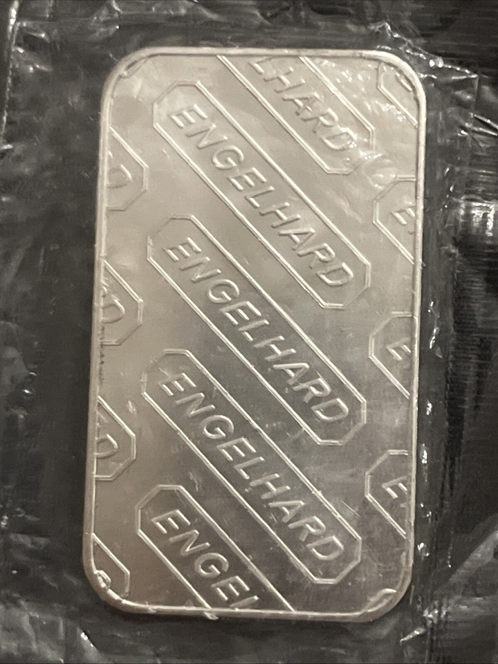 Vintage Engelhard 1 oz .999 Silver Bar FI Prefix Serial # FI35008 B12 ...