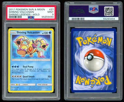 PSA 9 Shining Volcanion 27/73 (Shiny Holo) - 2017 Pokemon SM Shining ...