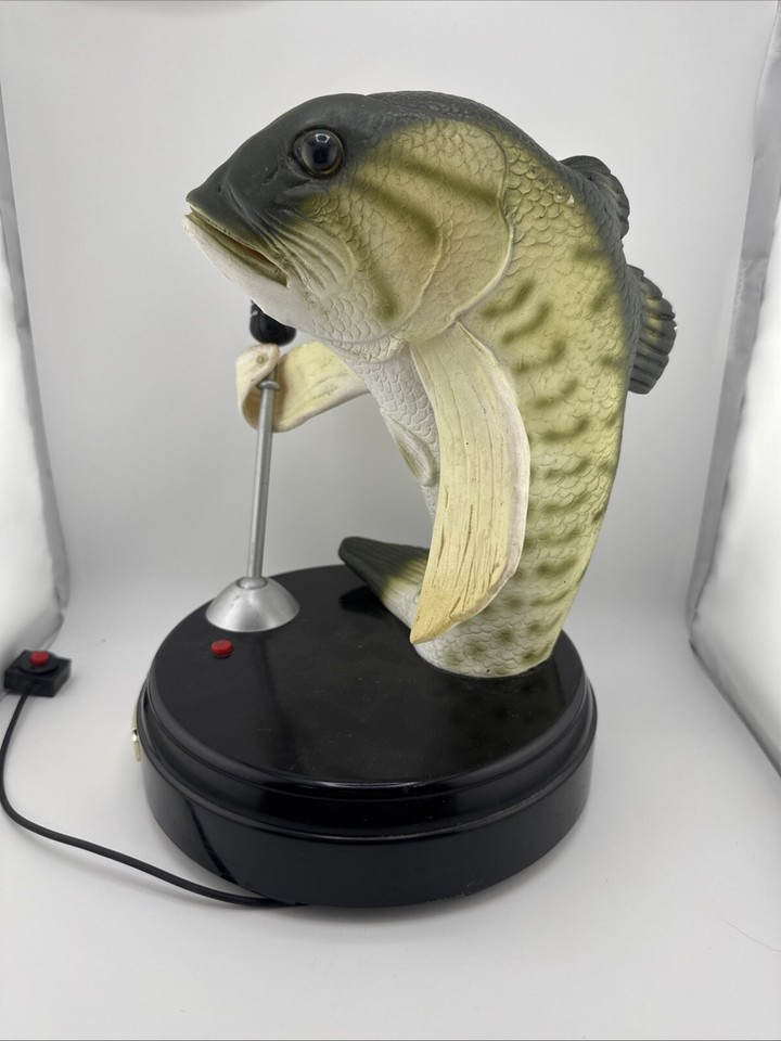 Vtg GEMMY Big Mouth Billy Bass Superstar Singing Fish Microphone Works ...