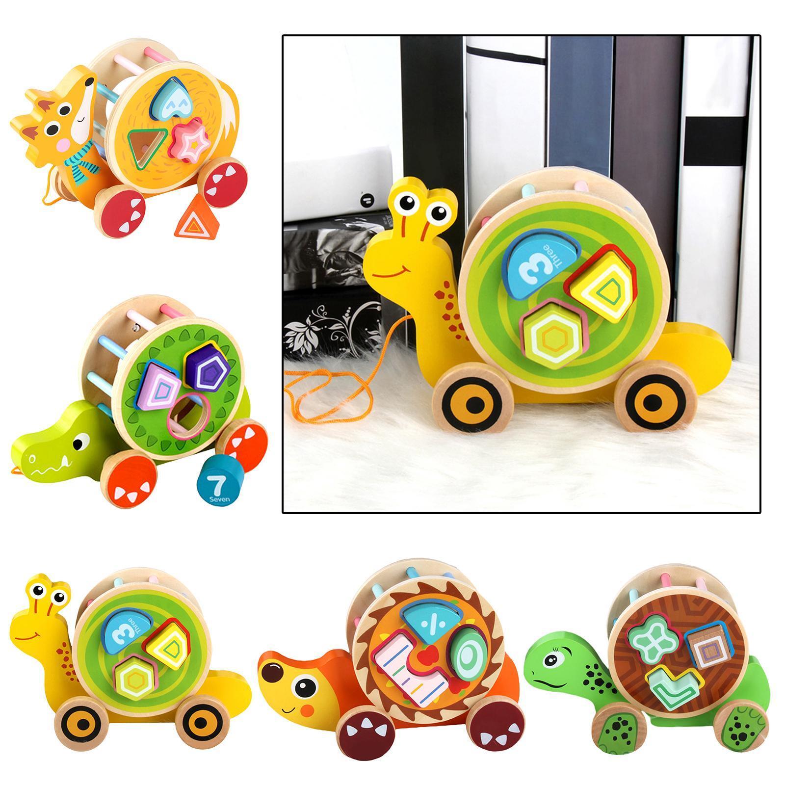 Wooden Trailer Toy Creative Educational Toy For Toddlers Age 0-3 Years ...
