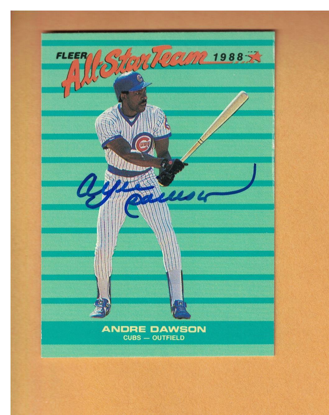 Andre Dawson AUTOGRAPHED 1988 FLEER ALL-STAR TEAM BASEBALL CARD SIGNED ...
