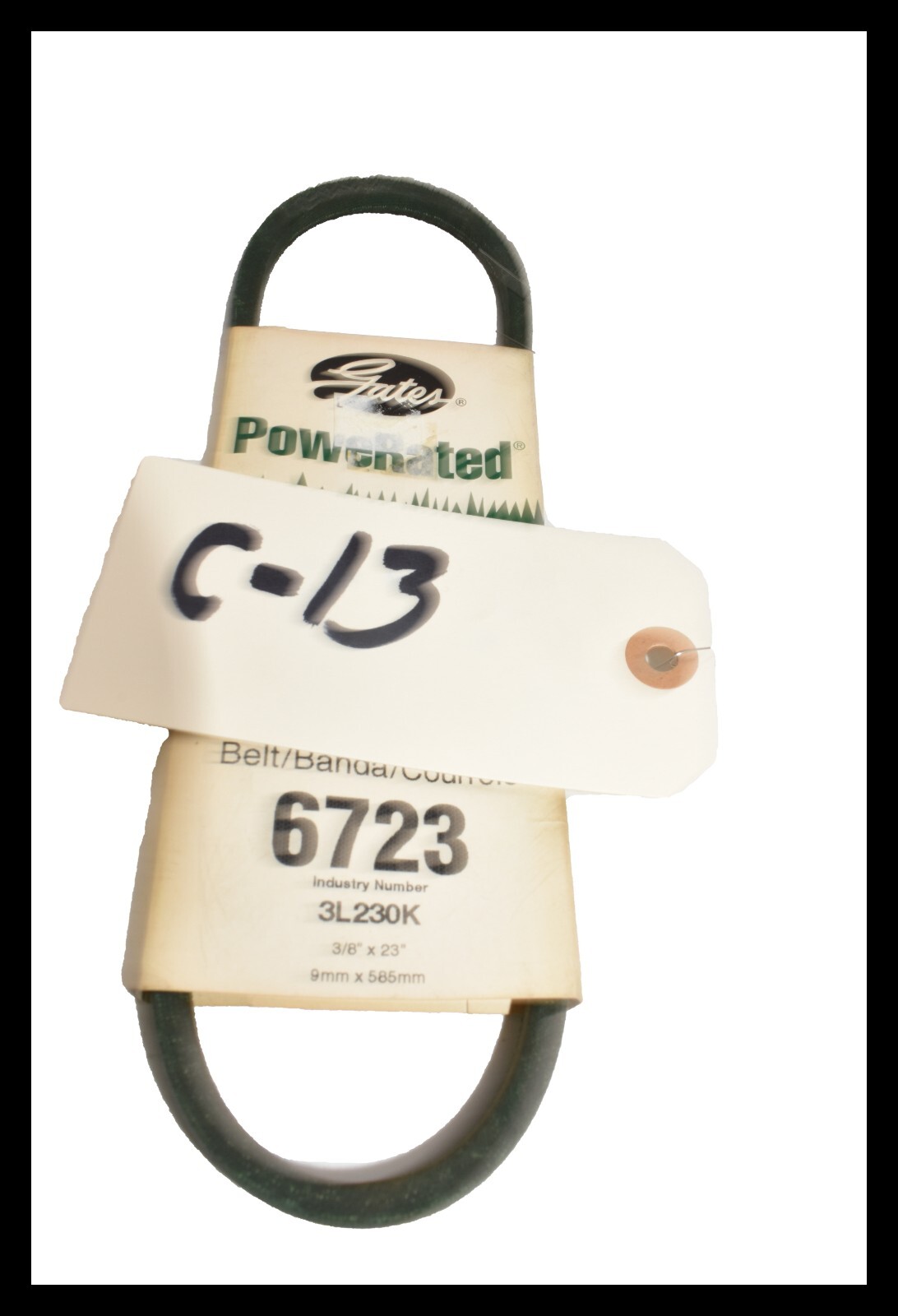 Gates 6723 Powerated Belt 3/8" x 23" , Black 3L230K | eBay