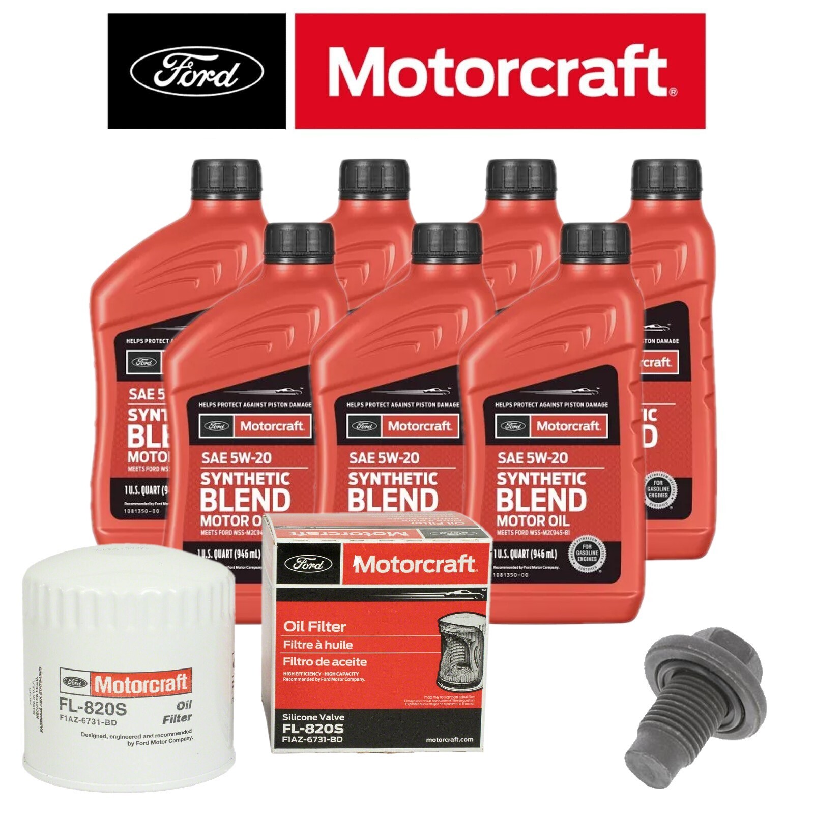 Motorcraft 5W-20 Oil Change Kit For 2000-2015 Ford Super Duty 5.4L/6.2L ...