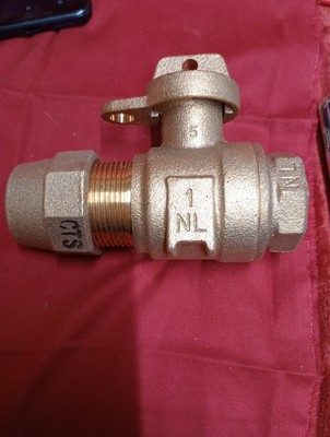 Ford Meter Brass Kicking Curb Stop 1" QL CTS | eBay