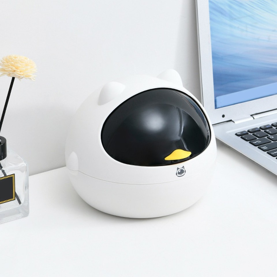 Cartoon Garbage Can Waste Bucket Tabletop Trash Can Desktop Trash Bin ...