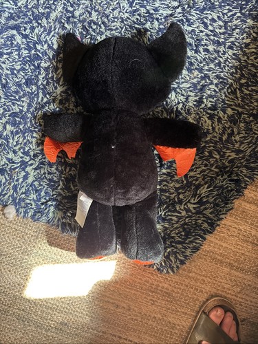 Build A Bear Fangtastic Plush Halloween Vampire Bat~Black/Orange~ BAB ...