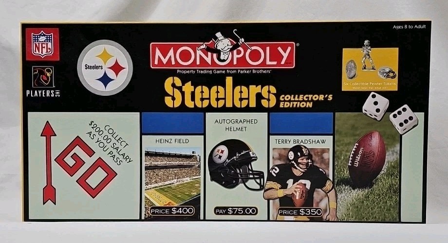 Steelers Collector's Edition Monopoly 2004 Terry Bradshaw Pittsburgh ...