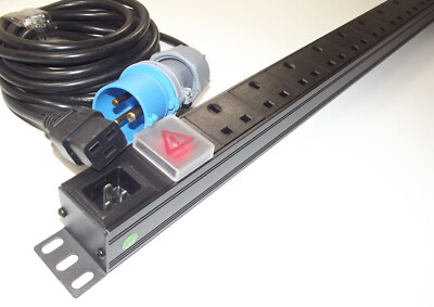 12 way UK PDU VERTICAL MOUNT to 5M 16A | Grelly UK