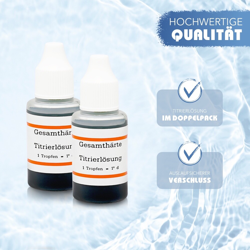 Wasserhärte Messbesteck Härte messen Kalktest Kalkgehalt Wasser in dH 2 ...