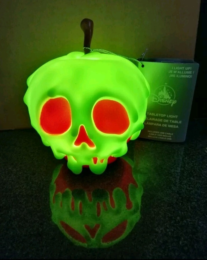 Disney Parks Halloween 2024 Snow White Poisoned Apple Tabletop Lamp ...