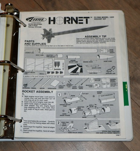 ESTES Rocket Kit Plans | 1980s Model Rocketry X-Wing Comanche Geo Sat ...