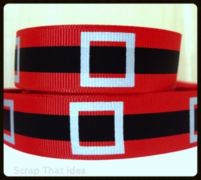 Santa's Belt RIBBON. 2x Meters. 7/8" Grosgrain. Craft. Xmas, Christmas ...