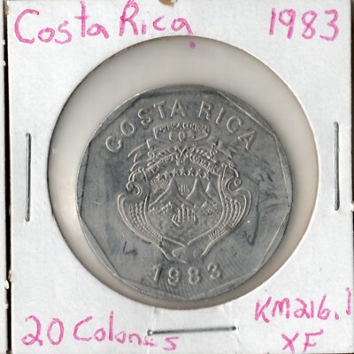 Coin Costa Rica 20 Colones 1983 KM216.1 | eBay