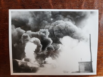 Railroad Collectible Photo Boston & Maine Train Car Explosion Fire 4x6 ...