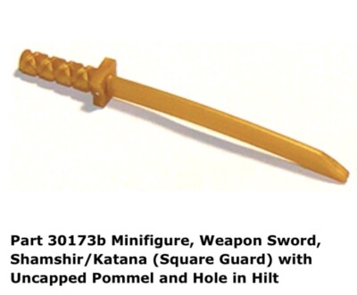 Lego 1x 30173b Black Minifigure, Weapon Sword, Shamshir/Katana 2507 | eBay