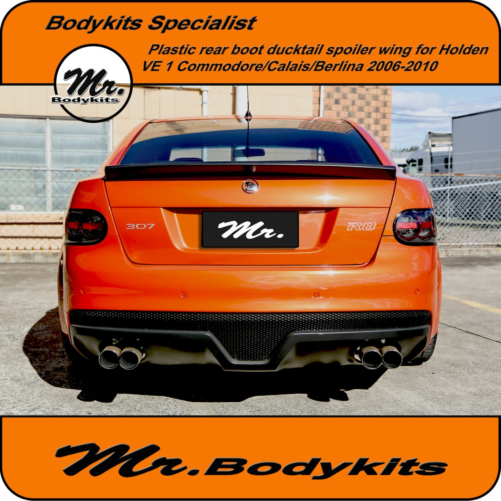 Rear Boot Spoiler Ducktail Wing For Holden VE 1 SS/SV6/Evoke/Calais ...