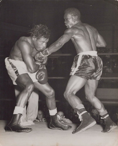 Sports Wire Photo - Vintage Boxing Action 8 x 10" Black & White N2AA ...