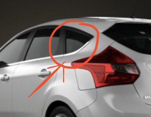 Ford Focus 2011 - 2014 . Glass 1/4 Quarter Passenger Rear NS Window ...