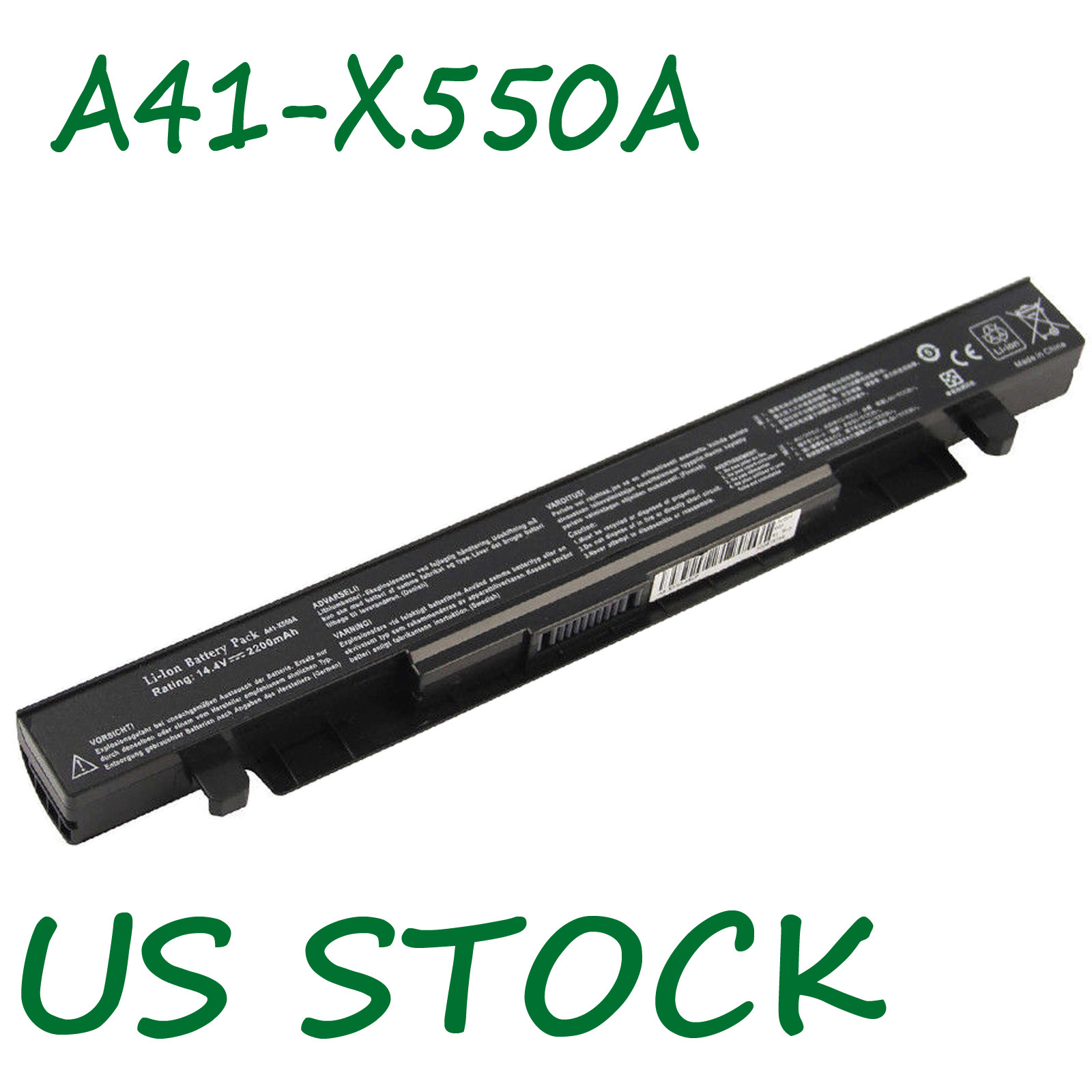 14.4V 2200mAh new A41-X550A battery for ASUS R510C X552C X552E F550L ...