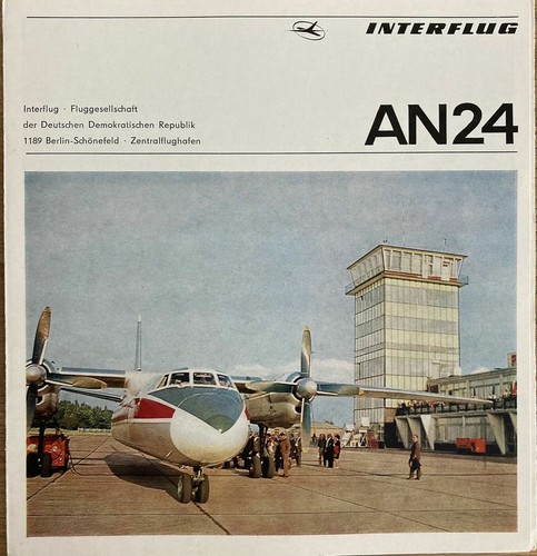 1968 INTERFLUG AIRLINES EAST GERMANY AN24 BROCHURE VINTAGE | eBay