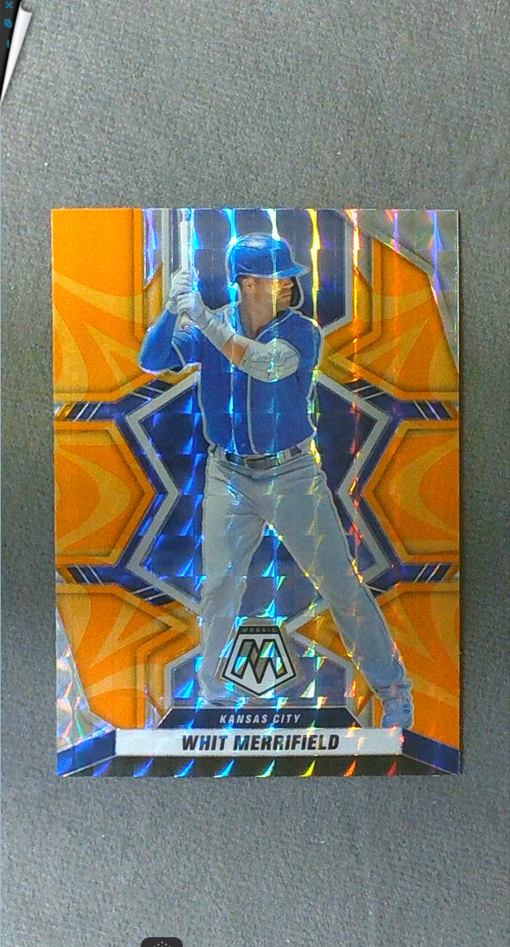 2022 Panini Mosaic Orange Reactive Prizm #72 Whit Merrifield Royals | eBay