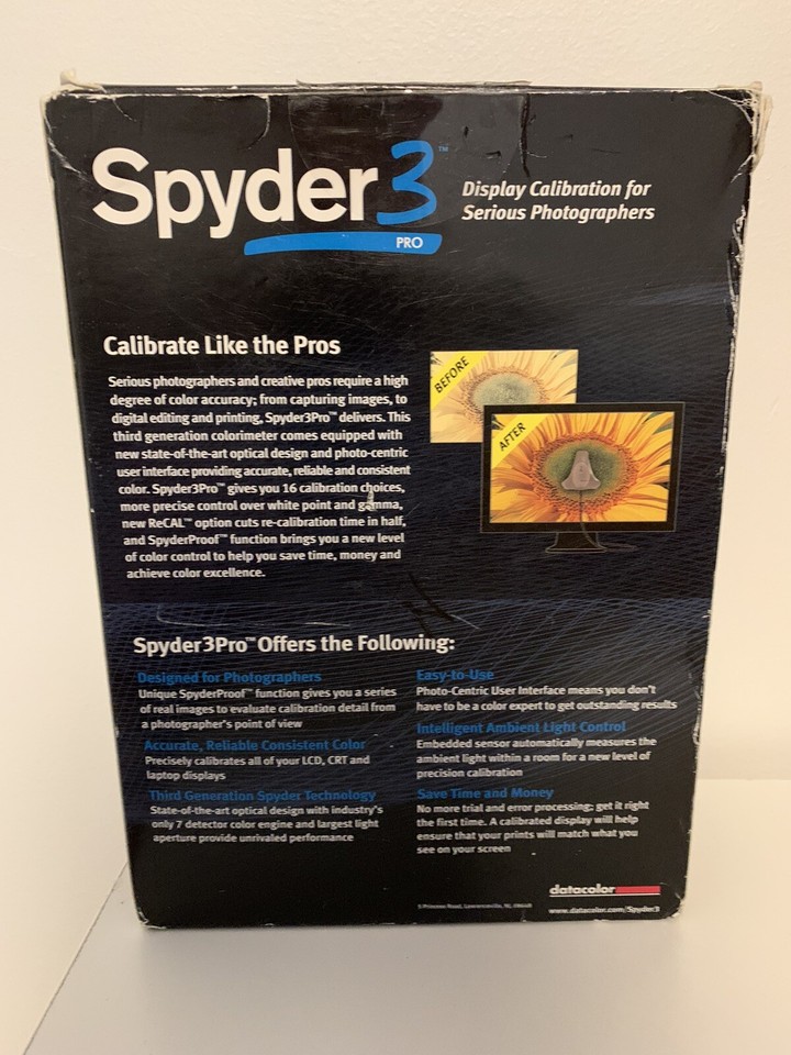 DATACOLOR SPYDER 3 PRO COMPUTER MONITOR DISPLAY CALIBRATION FOR ...