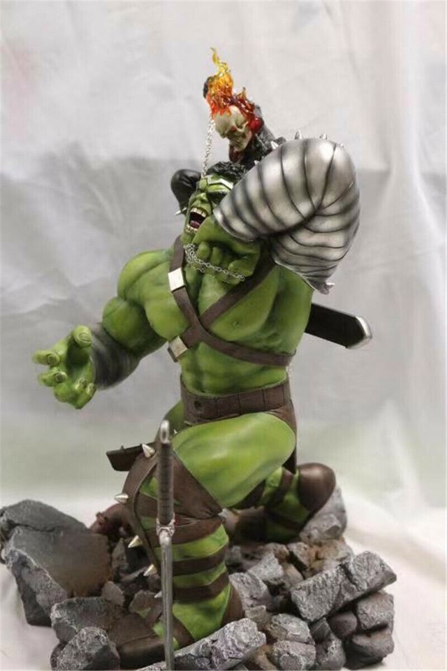 In Stock Hulk VS Ghost Rider Scene Model Statue Huge Figure Collection ...