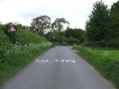 Photo 6x4 Slow Bend Ixworth Thorpe Bend at the western end of Heath ...