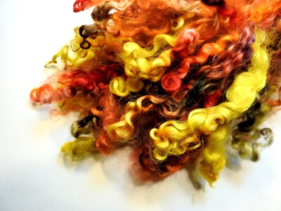 Teeswater Wool Locks Separated Dyed Spinning, Doll Hair, Felting 1oz ...