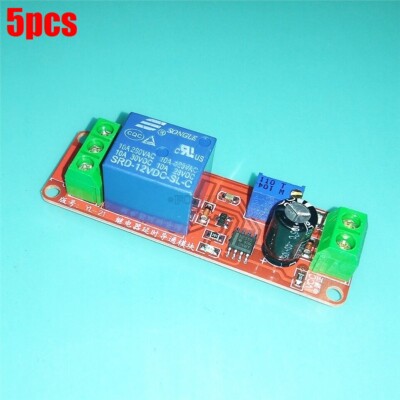 5Pcs Dc 5V Delay Relay Shield NE555 Timer Switch Adjustable Module 0 ...