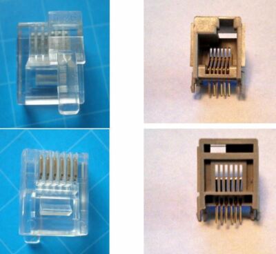 LEGO Male Female Plugs / Connectors RJ12 6P6C for LEGO NXT EV3 with ...